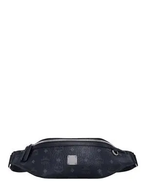 Mcm Slim Fursten Belt Bag Medium Visetos - Black
