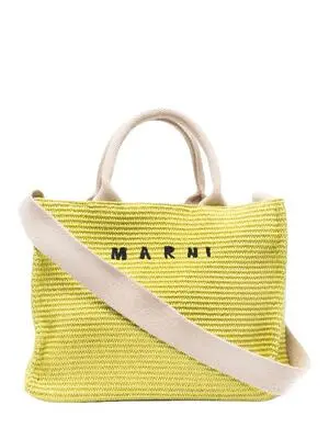 MARNI Embroidered Logo Tote Bag