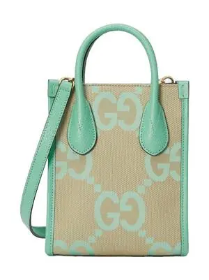Gucci Jumbo Gg Mini Tote - Beige/mint