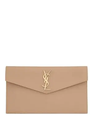 SAINT LAURENT Uptown Pouch Grain De Poudre Embossed