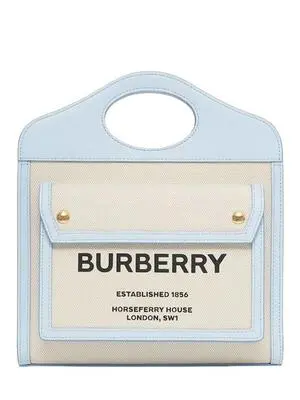 Burberry Horseferry Print Pocket Mini Bag - White/blue