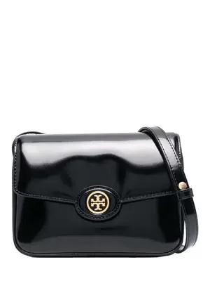 Tory Burch Robinson Spazzolato Shoulder Bag - Black