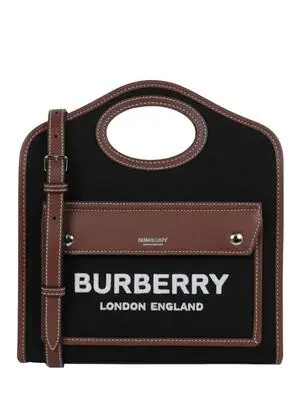 Burberry Pocket Shoulder Bag - Black/tan