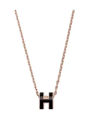 Hermès Pendant Mini Pop H - Black/rose Gold
