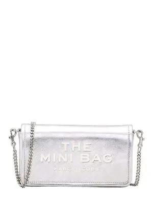Marc Jacobs Metallic Leather Chain Mini Shoulder Bag - Silver