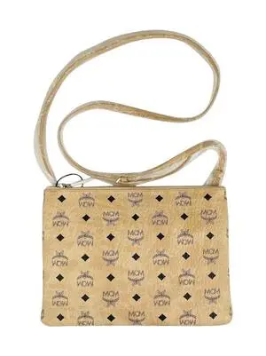 Mcm Visetos Crossbody Pouch - Beige