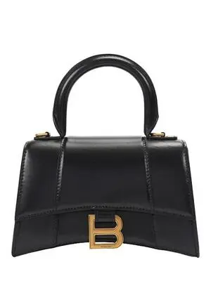 Balenciaga Hourglass Top Handle Xs - Black