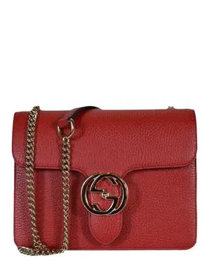 Gucci Interlocking G Shoulder Bag Small - Red