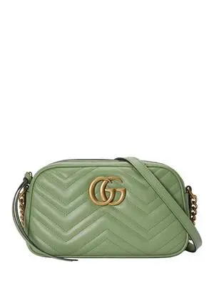 Gucci Gg Marmont Matelasse Shoulder Bag - Sage Green