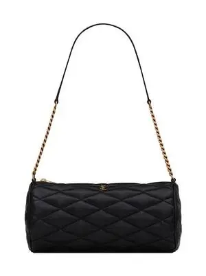 Saint Laurent Sade Tube Bag In Quilted Lambskin - Noir