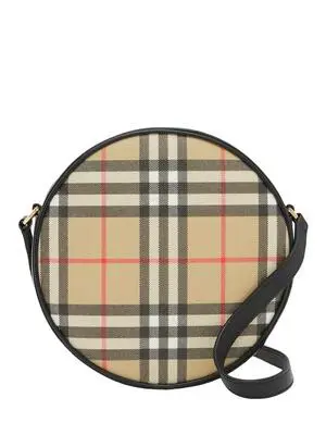 Burberry Vintage Check And Leather Louise Crossbody Bag - Archive Beige/black