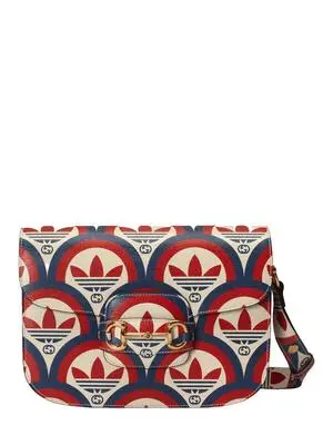 Gucci X Adidas Horsebit 1955 Shoulder Bag - Blue/red