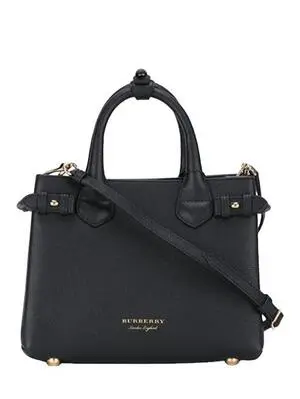 Burberry House Check Banner Small Tote - Black