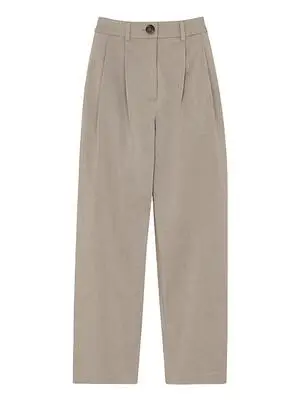 Whistles Barrel-leg Woven Trousers - Cream