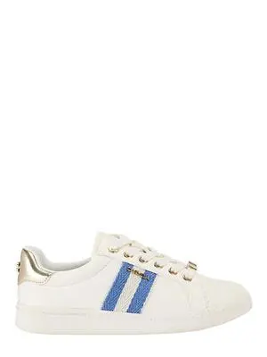 Carvela Palermo Stripe Low-top Faux-leather Trainers - Blue Other