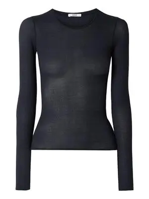 FFORME Ames Stretch-silk T-shirt - Blue
