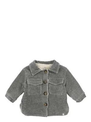 OH BABY! Corduroy Shacket - Heather Grey