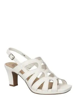 EASY WORKS BY EASY STREET Jetty Slingback Sandals - White