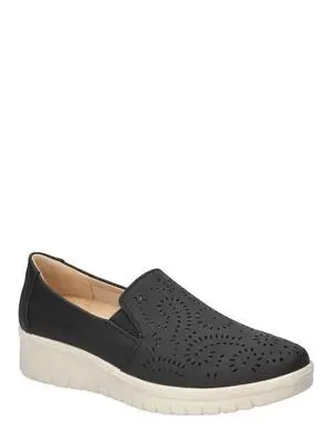 EASY WORKS BY EASY STREET Ying Perforated Slip-on Sneaker - Black