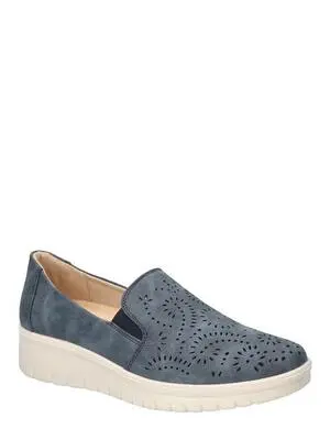EASY WORKS BY EASY STREET Ying Perforated Slip-on Sneaker - Navy