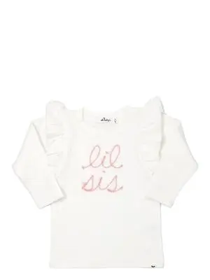 OH BABY! Lil Sis Long Sleeve Tee - Cream