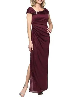 Alex Evenings Alex Evenings Embellished L-Neck Gown Fig