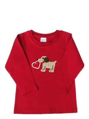 MELANGE COLLECTION Puppy T-shirt - Red