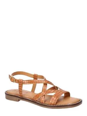BELLA VITA Tya Strappy Sandal - Natural Croco Italian Leather