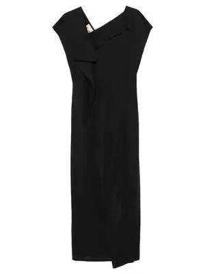 Plan C Cotton Maxi Dress - Black