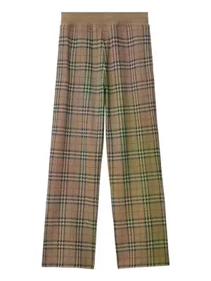 Burberry Check Track Pants - Neutrals