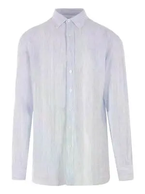 LARDINI Striped Shirt - Blue