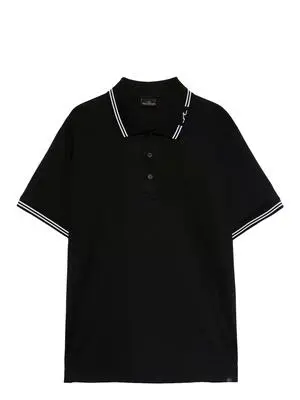 Paul & Shark Stripe-trim Polo Shirt - Black