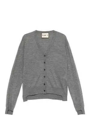 Plan C Cashmere Cardigan - Grey