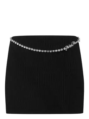 Philipp Plein Signature Mini Skirt - Black