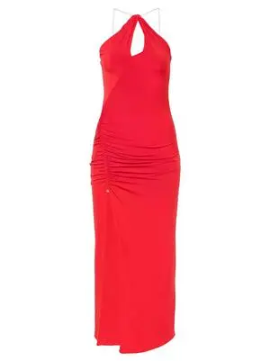 NISSA Halterneck Maxi Dress - Red