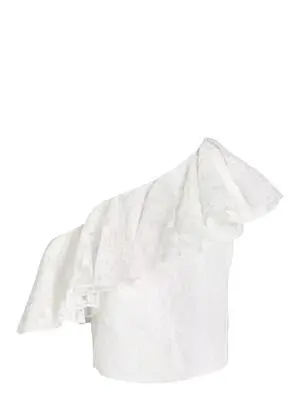 Giambattista Valli One-shoulder Lace Blouse - White