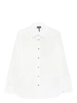 Emporio Armani Logo-jacquard Shirt - White