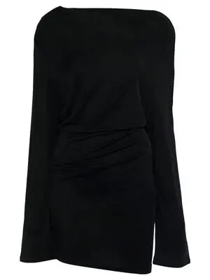 Jacquemus Draped Mini Dress - Black