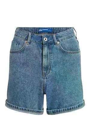 Karl Lagerfeld High-rise Denim Shorts - Blue