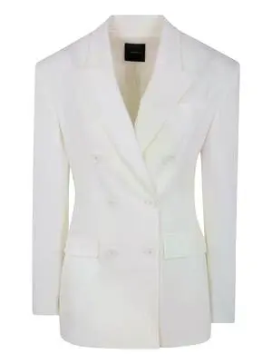 Pinko Double-breasted Blazer - White