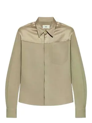 Ami Pointed-collar Shirt - Neutrals