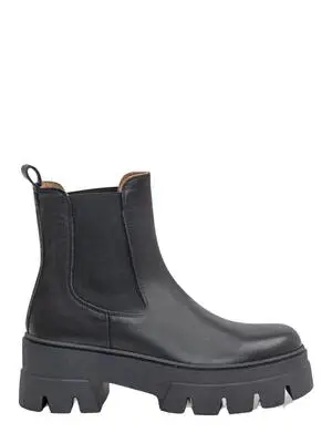 ENNEQUADRO Leather Chelsea Boots - Black