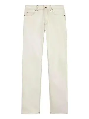 TOD'S Cotton Straight Leg Jeans - Neutrals