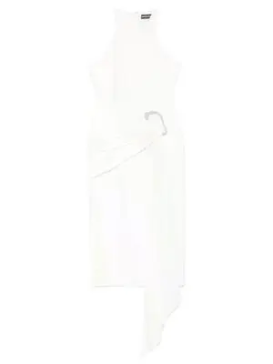 David Koma Crystal-embellished Gown - White