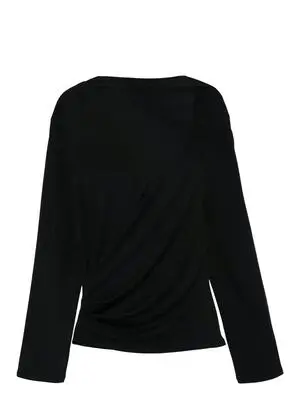 Jacquemus Draped Top - Black