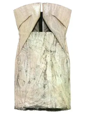 Rick Owens Prong-detail Mini Dress - Gold