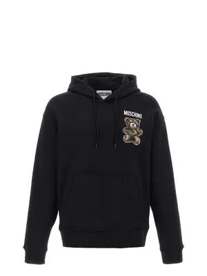 Moschino Teddy Print Hoodie - Black