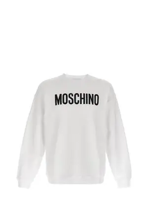 Moschino Logo Print Sweatshirt - White