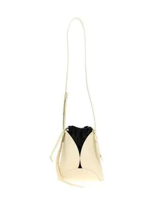 JIL SANDER Logo Shoulder Bag - Beige