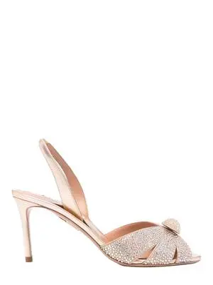 AQUAZZURA 80mm Crystal-embellished Pumps - Pink
